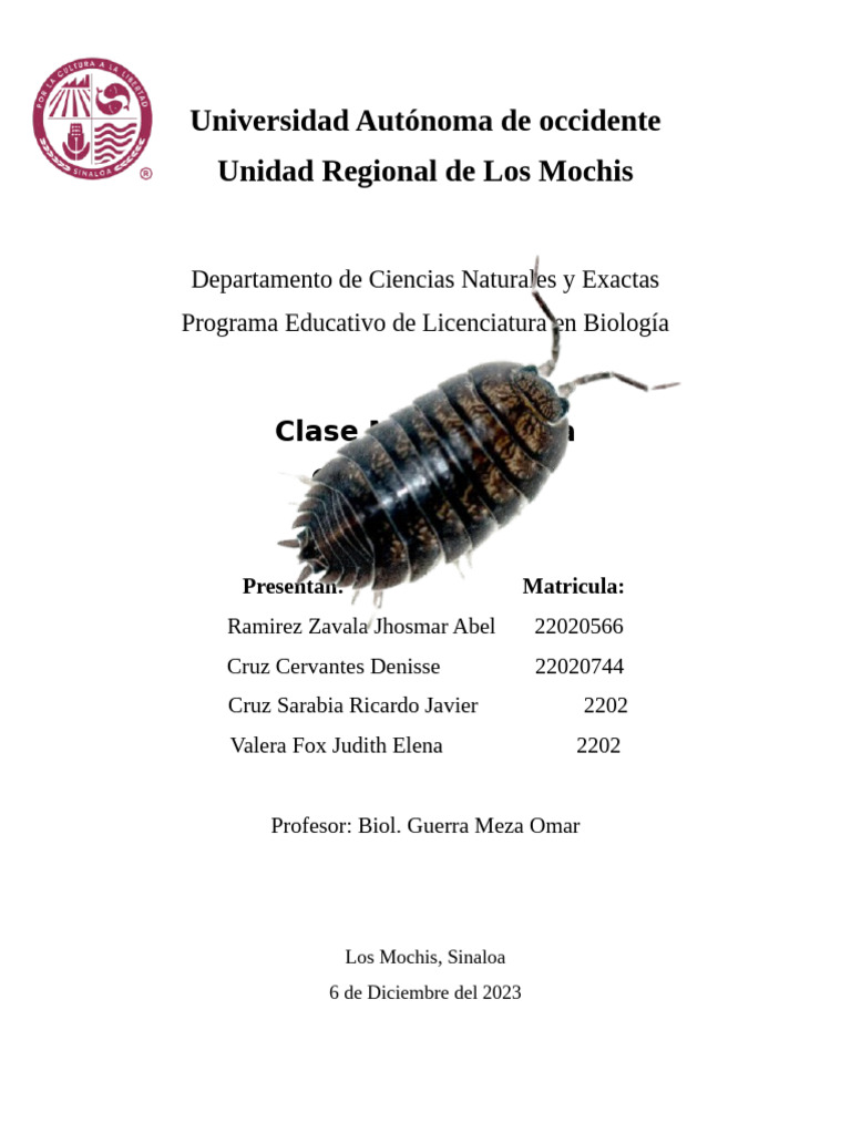 Clase sobre Isópodos en Biología | PDF