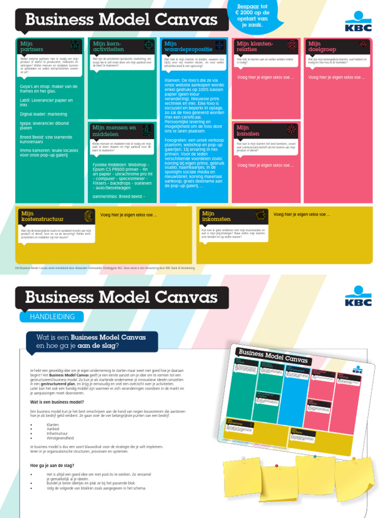 KBC BMC Template Met Handleiding | PDF
