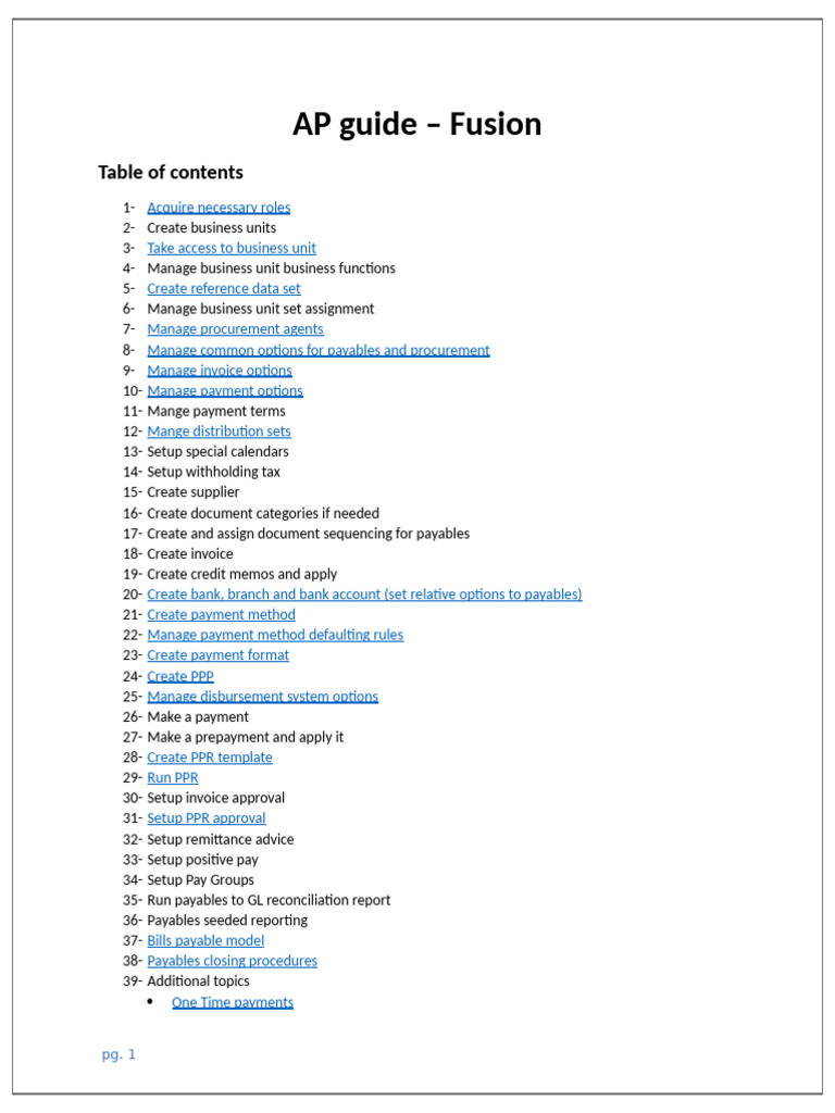 AP Guide - Fusion | PDF | Accounts Payable | Receipt