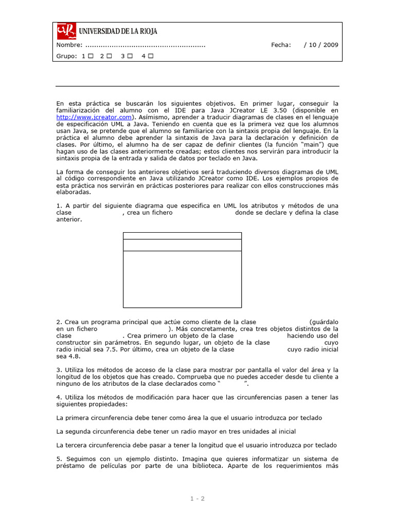Practica02 JAVA | PDF | Java (lenguaje de programación) | Archivo de computadora