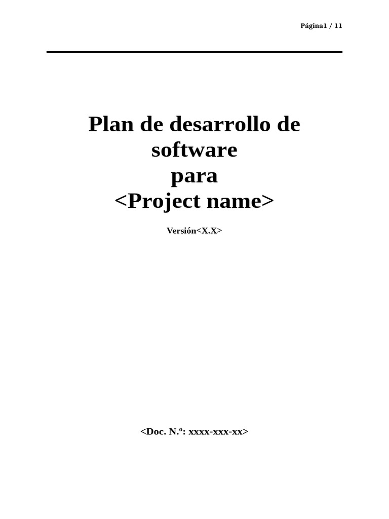Plantilla Del Plan de Desarrollo de Software IEC62304 V1 0 | PDF ...