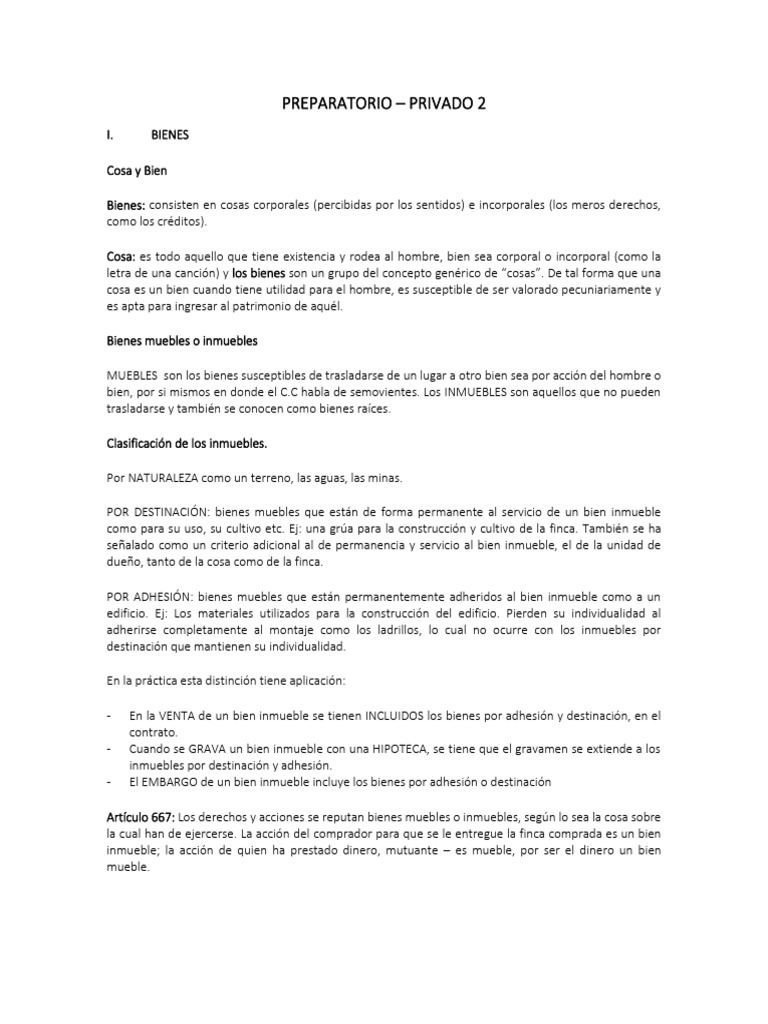 Clasificación y Naturaleza de Bienes | PDF | Posesión (Ley) | Propiedad