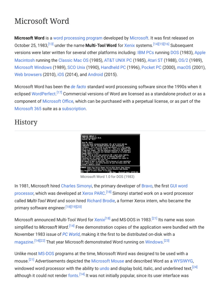 Microsoft Word - Wikipedia | PDF | Microsoft Word | Password