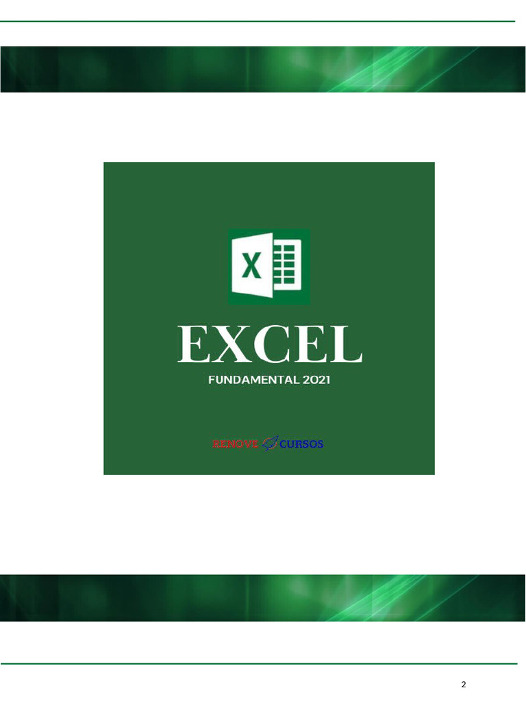 Apostila Excel Fundamental 2021 Turma | PDF | Microsoft Excel | Gestão de relacionamento com o ...