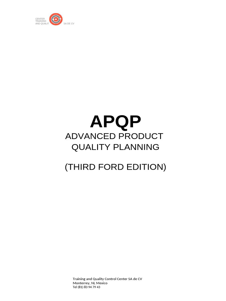 Ford APQP Training Seminar Overview | PDF | Audit | Quality Management