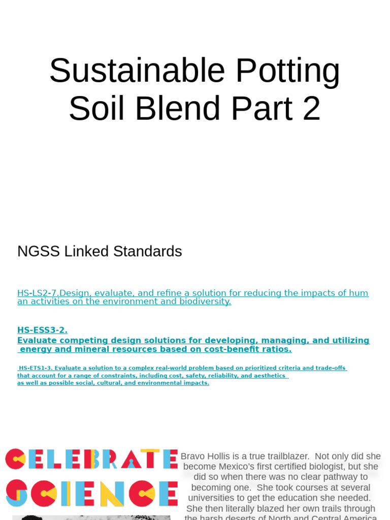 Day 2 Sustainable Potting Soil Blend Part 2 (Experiment Design) | PDF | Experiment | Cost ...