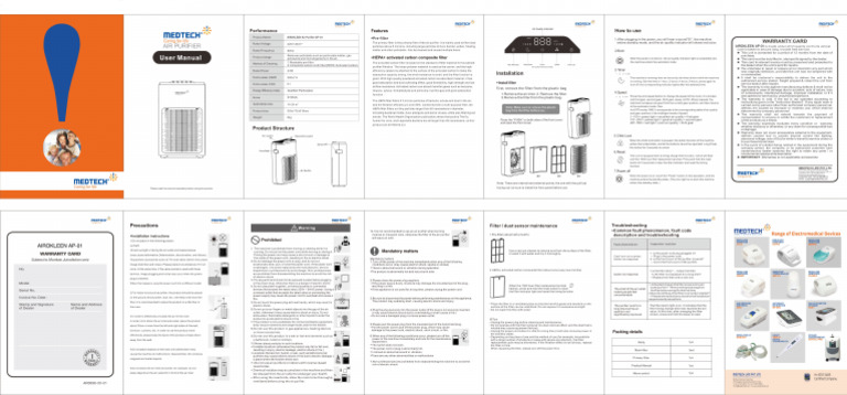 Air Purifier Manual | PDF