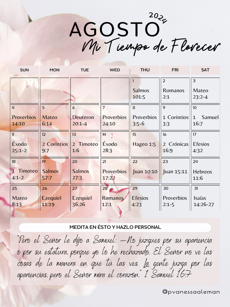 Guía Devocional Agosto 2024 | PDF