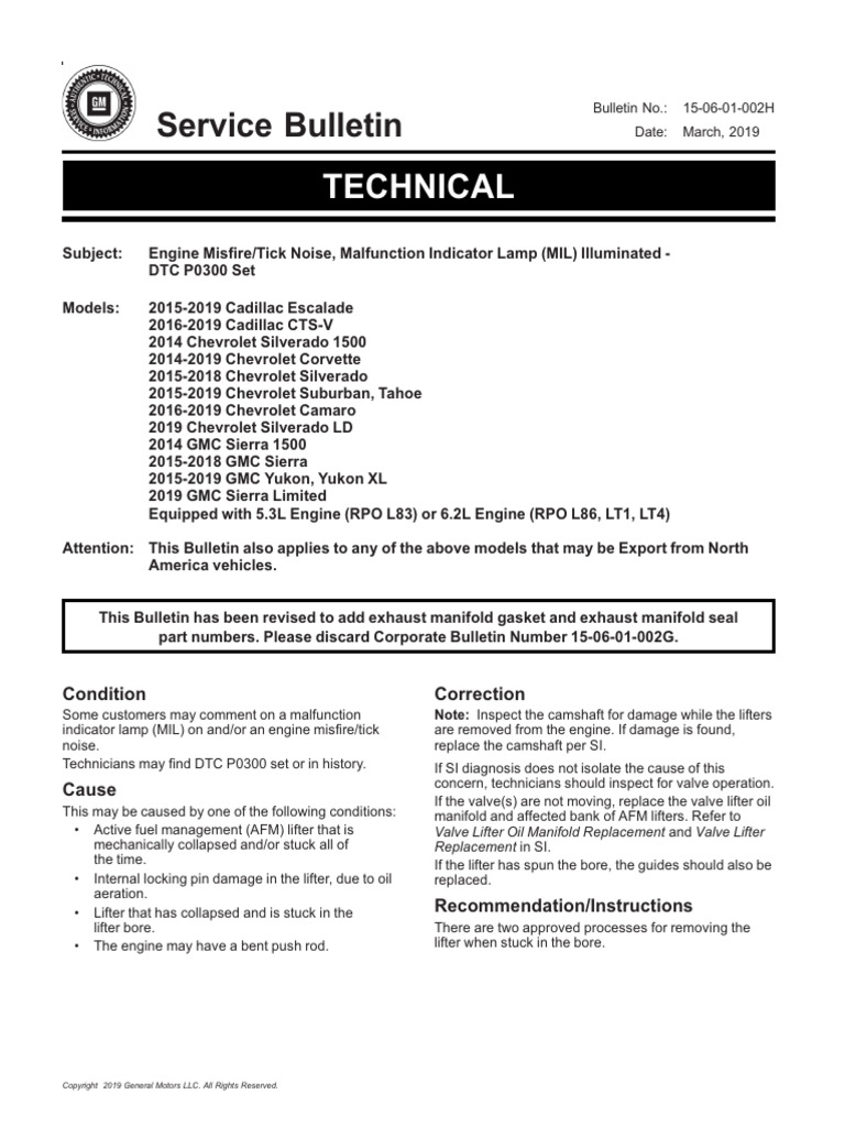 15-06-01-002H Lifter Failure | PDF | Chevrolet Silverado | Automotive ...