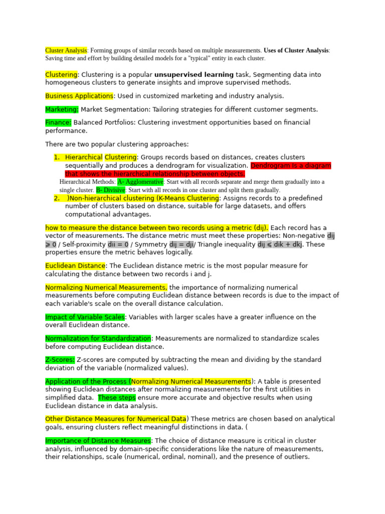 Unsupervised Learning: Uses of Cluster Analysis | PDF | Standard Score | Cluster Analysis