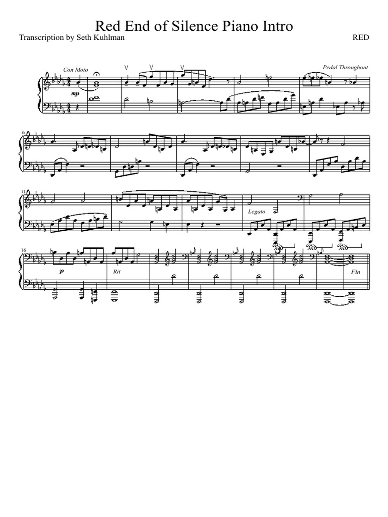 End of Silence Piano | PDF