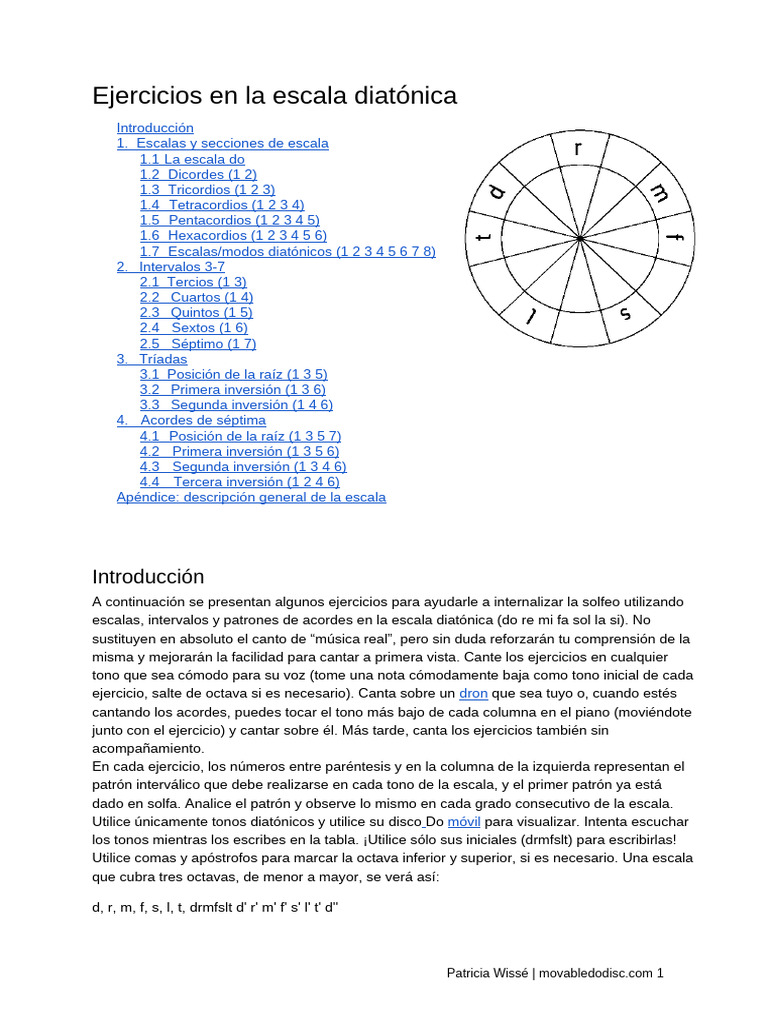 Ejercicios de Solfeo en Escala Diatónica | PDF | Escala (música) | Intervalo (música)