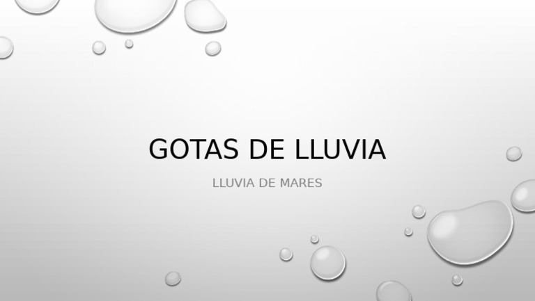 GOTAS DE LLUVIA | PDF