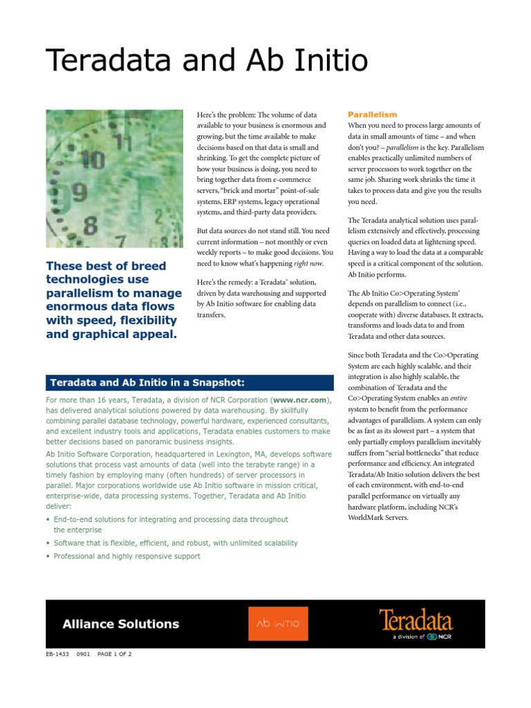 Teradata & Abinitio | PDF | Data Warehouse | Parallel Computing