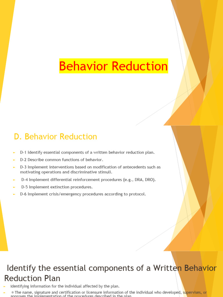 Behavior Reduction-1 | PDF | Reinforcement | Psychology