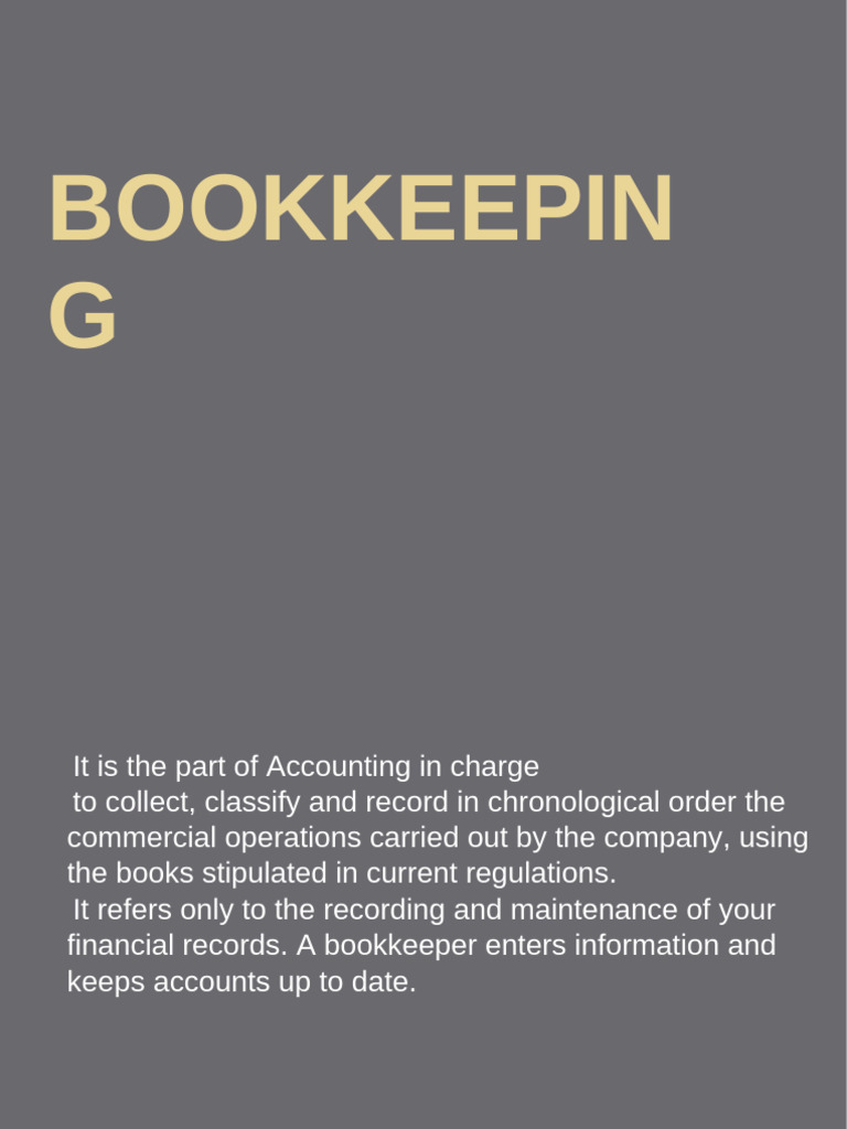 Bookkeeping | PDF | Bookkeeping | Financial Services