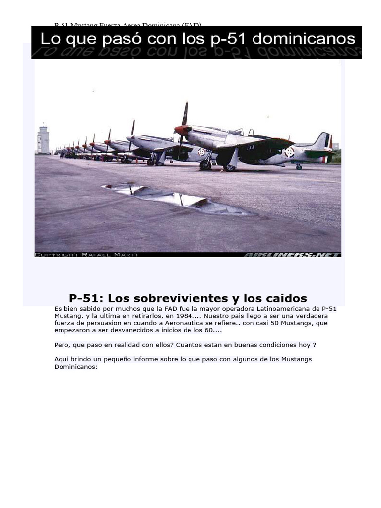 Lo Que Realmente Pasó Con Los P-51. | PDF | Norteamericano P 51 Mustang | Fuerzas militares