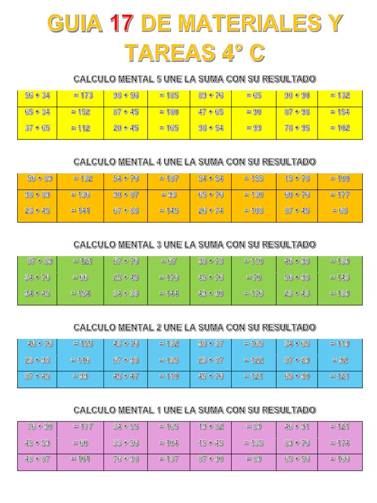 Tareas y Avisos Escolares 4°C | PDF