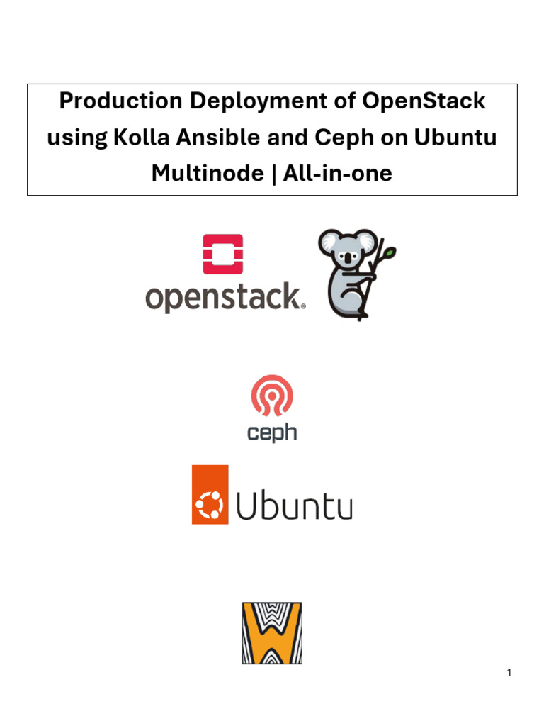 Openstack Kolla Ansible AIO Multinode Documentation | PDF | Open Stack | Computer Cluster