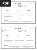 Short Leave Application Template | PDF