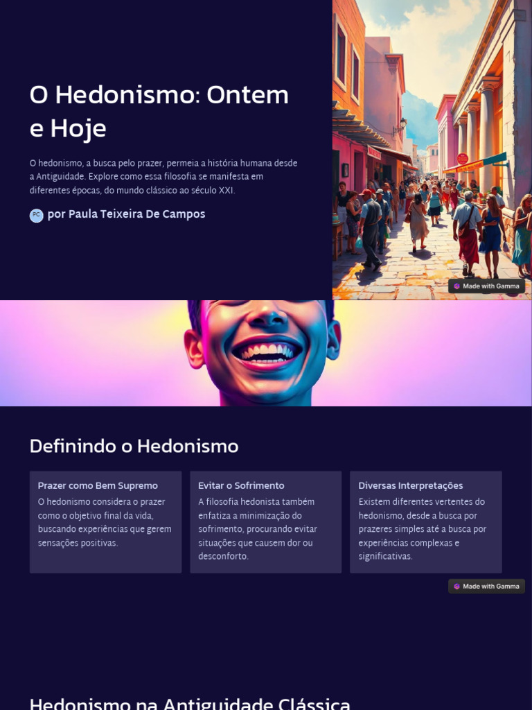 O Hedonismo Ontem e Hoje | PDF | Hedonismo | Prazer