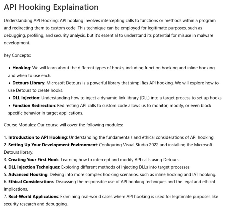 API Hooking Explaination | PDF