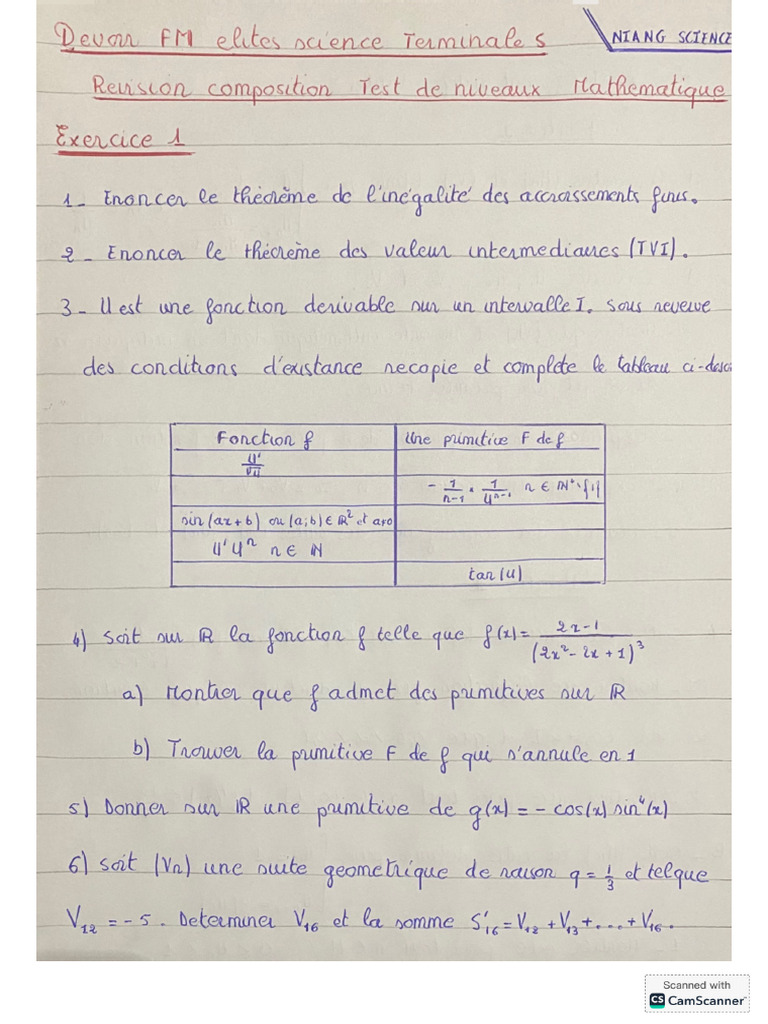 Defi Composition Maths Devoir FM | PDF