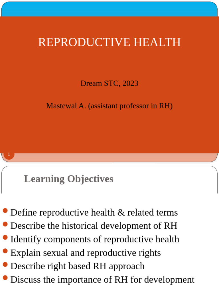 L Ecture 1. (Introduction To RH) | PDF | Sexuality | Family