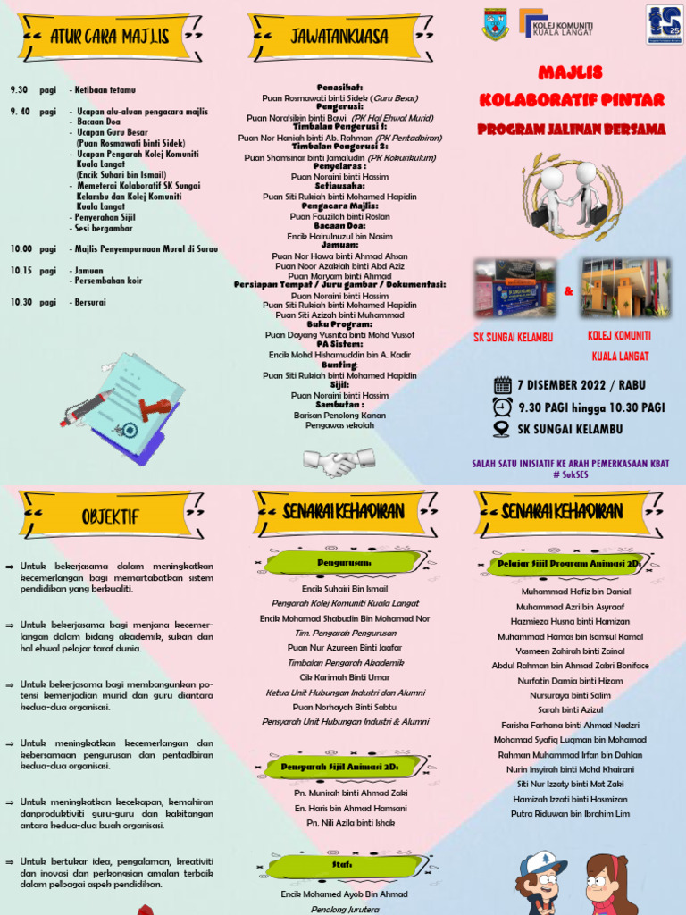 Program Jalinan Bersama SKSK & Kolej Komuniti | PDF