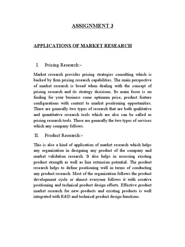 Marketing Research Assignment 3 | PDF | Marketing Research | Strategic ...