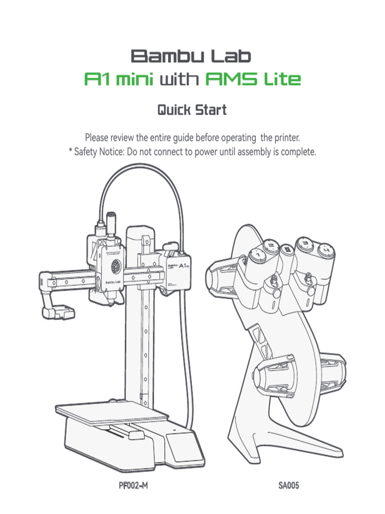 Quick Start Guide For A1 Mini Combo | PDF