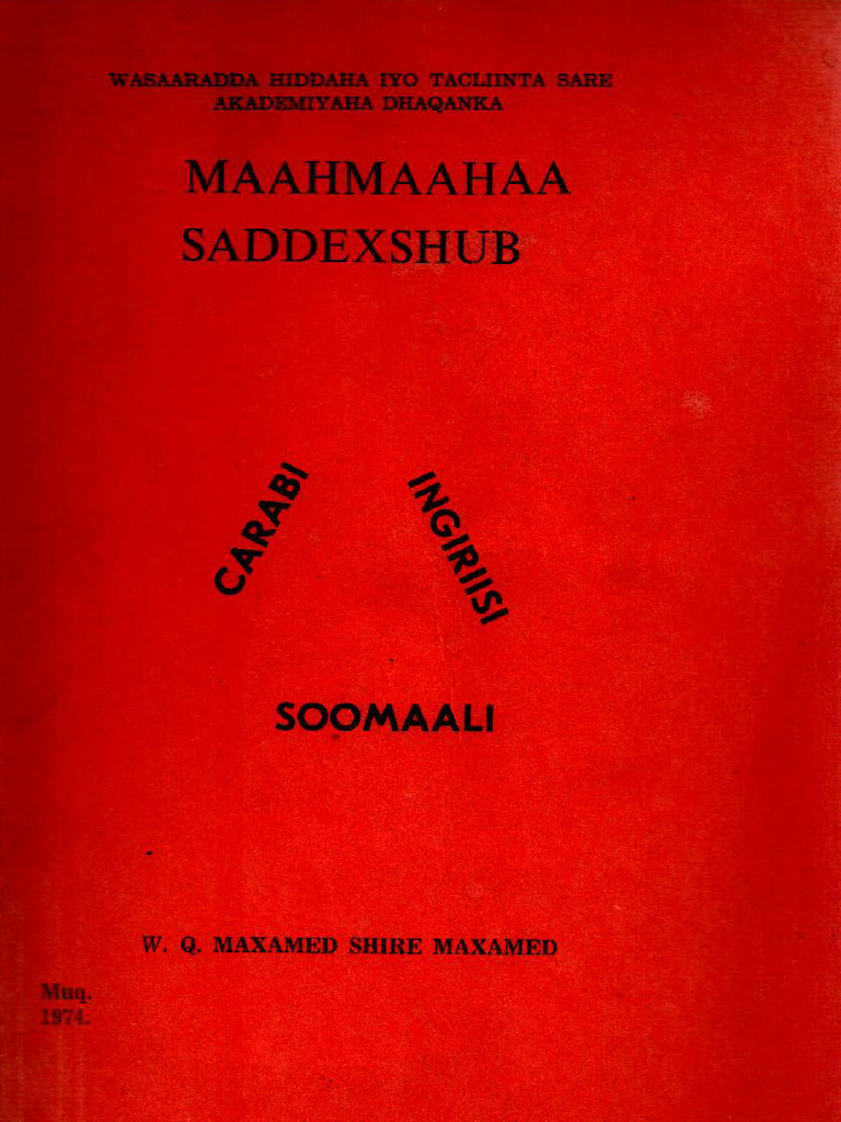 maahmaahaa saddexshub - Carabi_ ingiriisi_ soomaali | PDF
