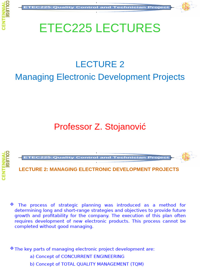00071941-ETEC225 Lecture 2_TQM & Concurrent Engineering | PDF | Business