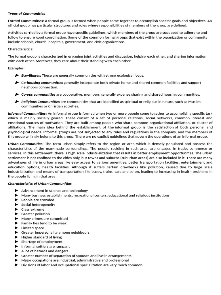 types-of-community-reference | PDF | Community | Governance