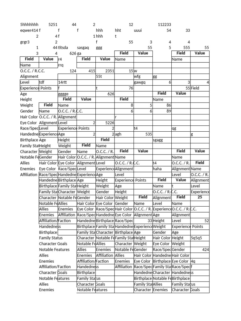 Rifts - Google - Sheets - Character - Sheet 6-3 | PDF | Tabletop Games ...