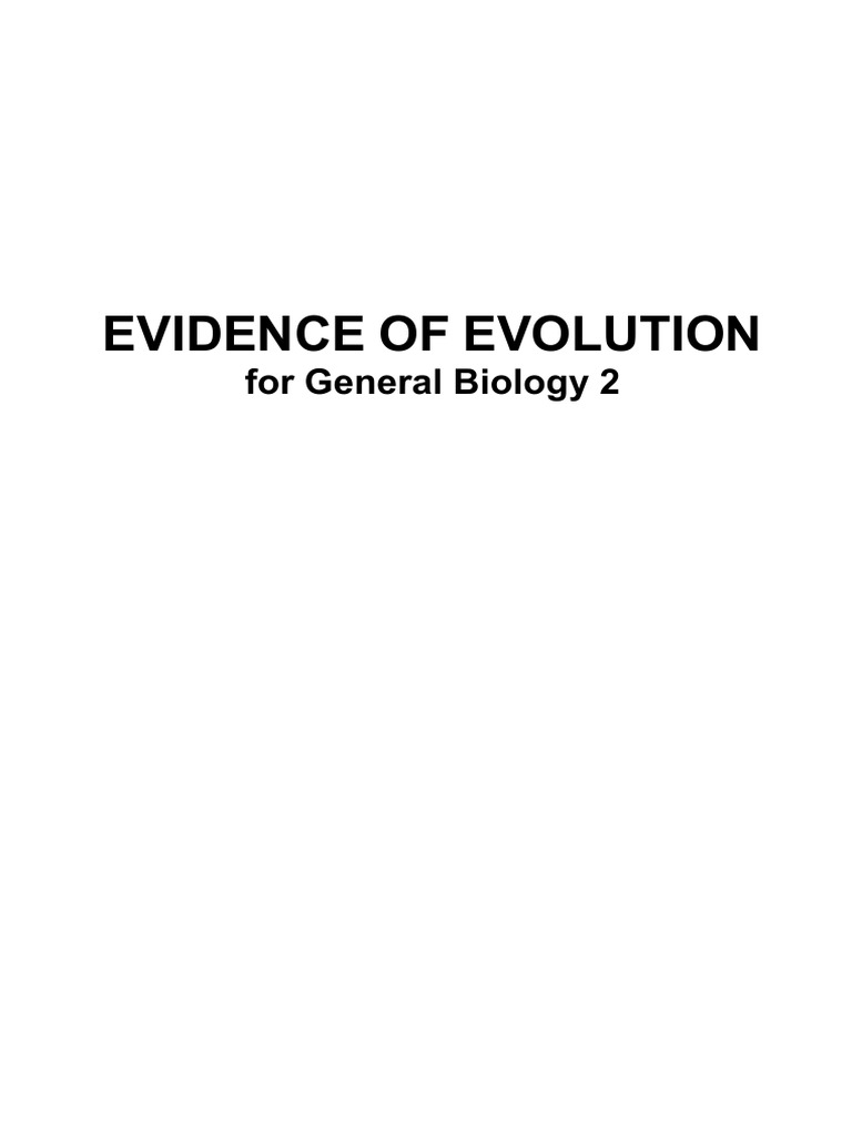 10evidence of Evolution | PDF | Mutation | Homology (Biology)