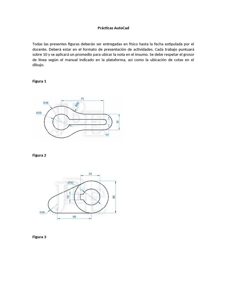 Prácticas AutoCad 1 A | PDF