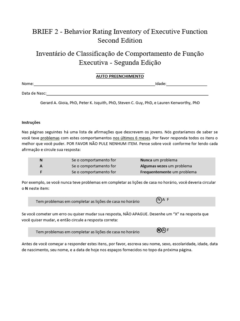 BRIEF 2 - Protocolo 3 - Autopreenchimeto | PDF