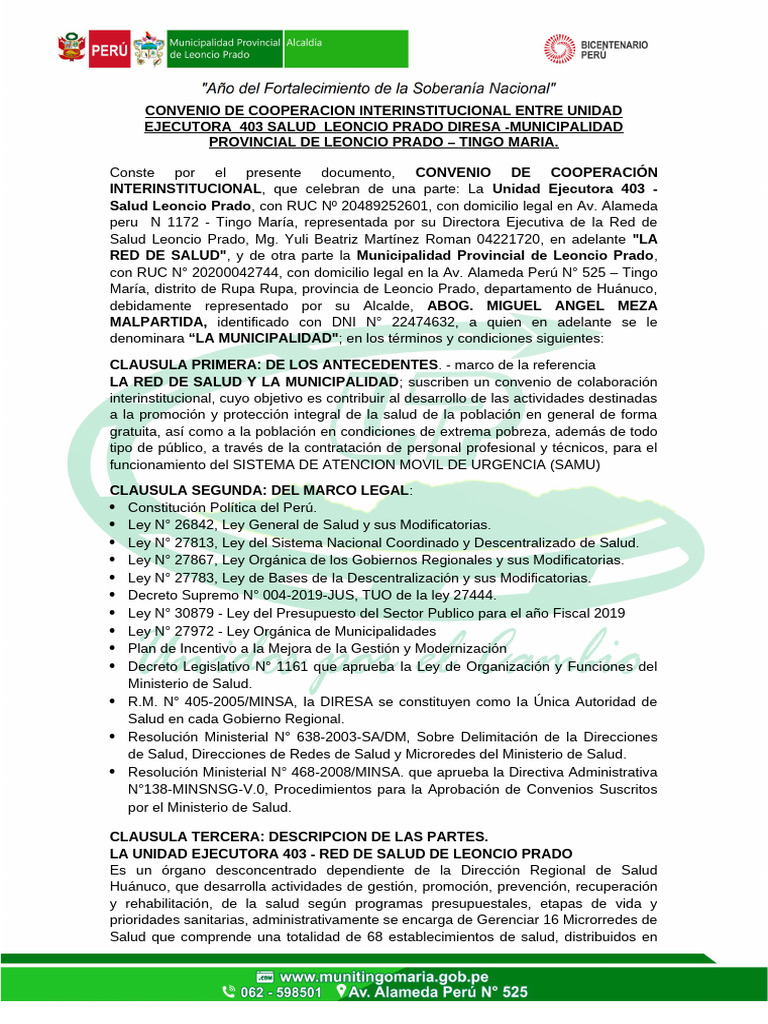 Convenio Samu | PDF | Gobierno local | Ambulancia