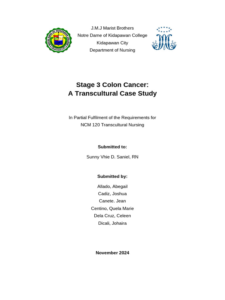 Stage 3 Colon Cancer Case TCN | PDF | Colorectal Cancer | Cancer