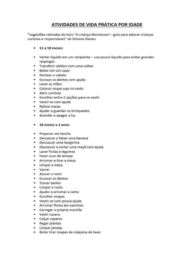 sugestoes-de-atividades-de-vida-pratica (1) | PDF | Roupas