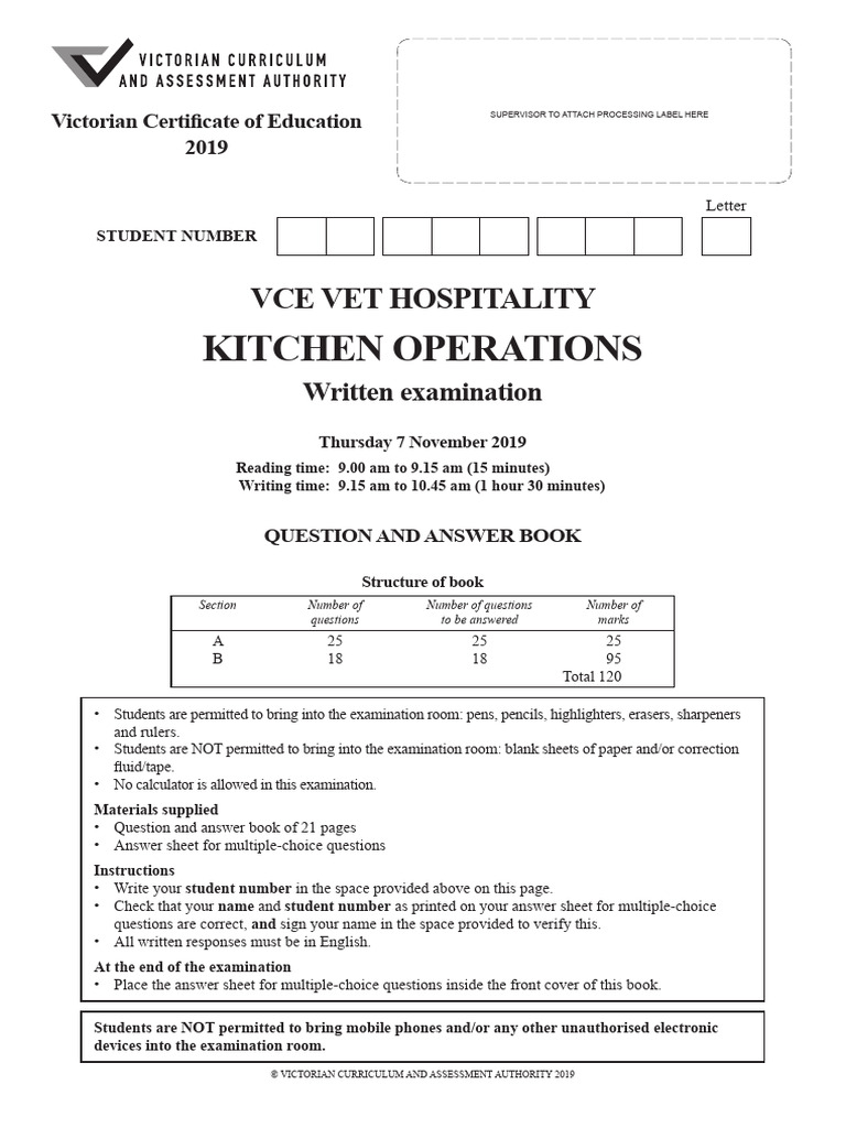 2019vethosp Kitops CPR W | PDF | Pasta | Multiple Choice