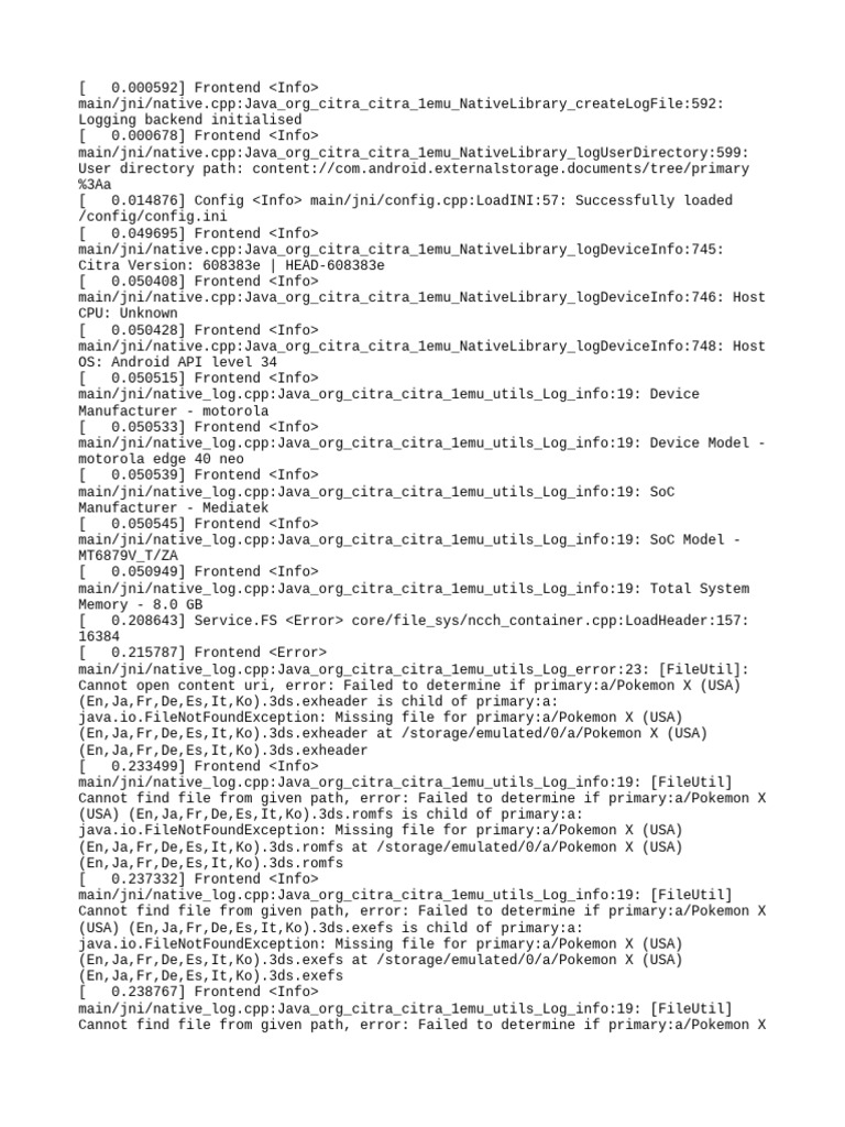 Citra Log.txt.Old | PDF | Computer Science | System Software