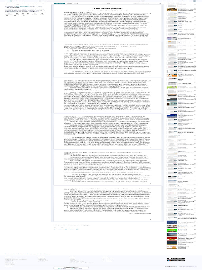 Chronology of The Life of John The Baptist - PDF - Herod Antipas - Jesus | PDF | John The ...