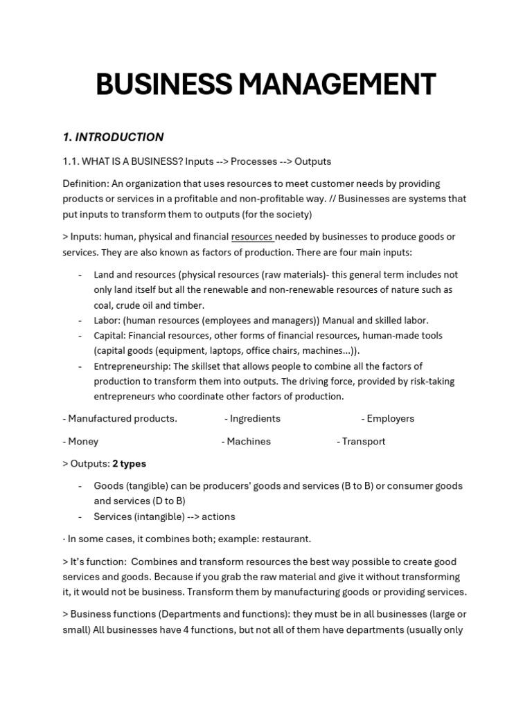 Business Management 1-2 | PDF | Partnership | Employment