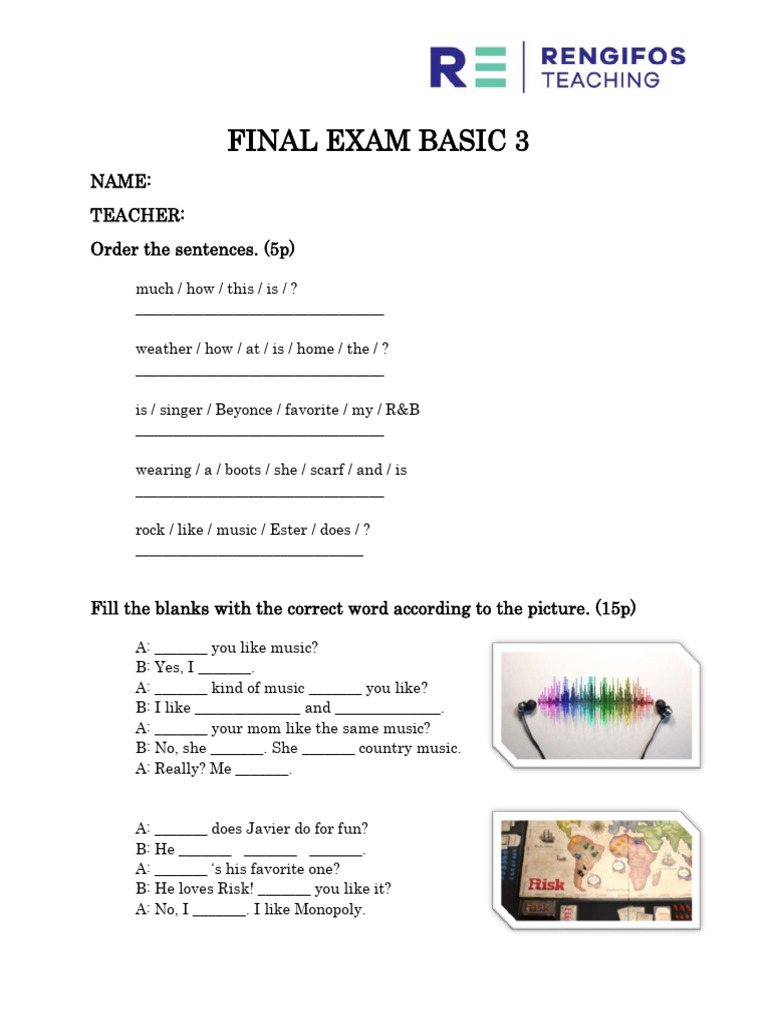 BASIC 3 - Final Exam | PDF | Linguistics | Linguistic Morphology