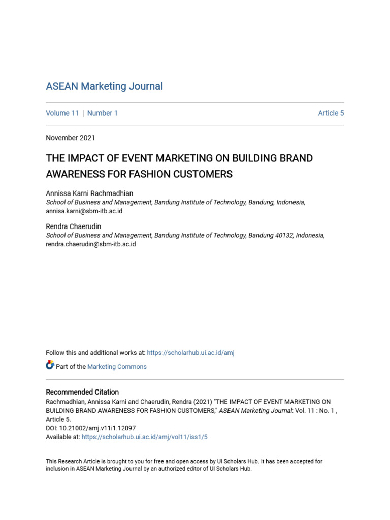 Event Marketing's Role in Fashion Brand Awareness | PDF | Brand | Marketing