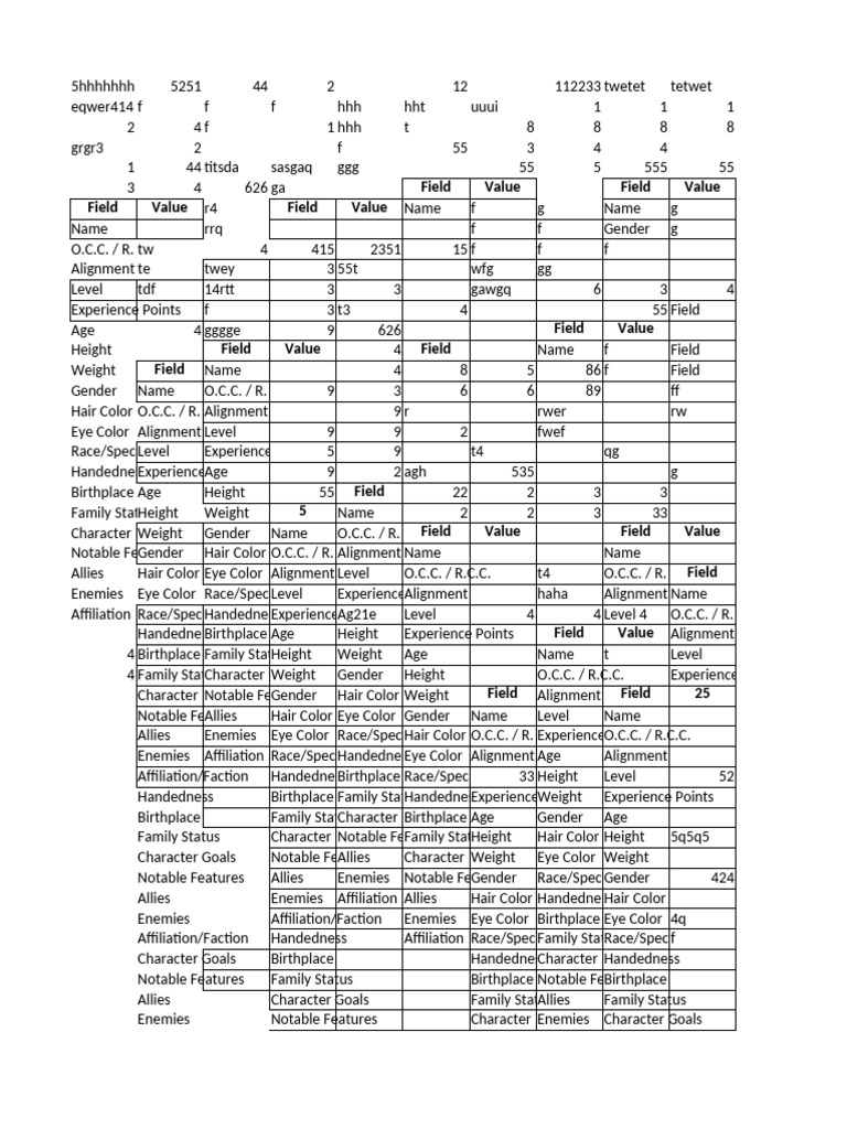 Rifts - Google - Sheets - Character - Sheet 11-5 | PDF | Tabletop Games ...