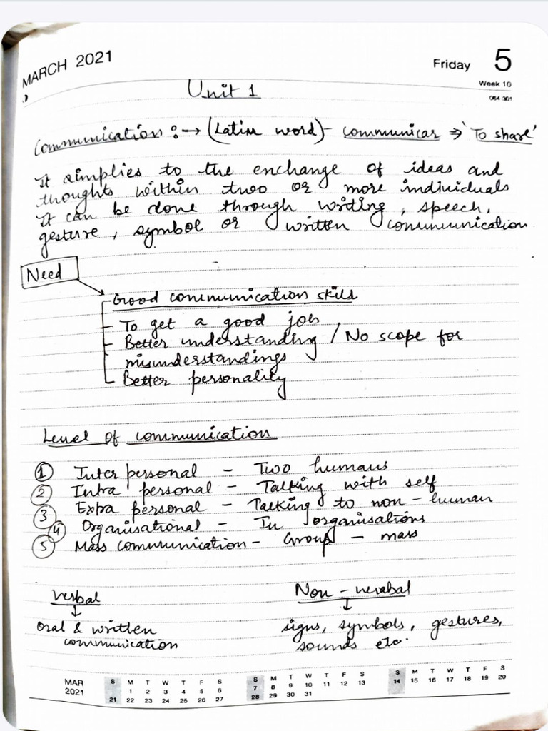 notes on communication | PDF