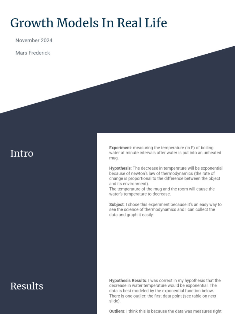 Growth Models in Real Life Project | PDF